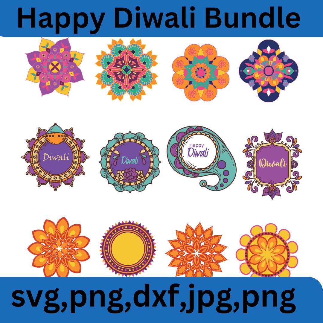 Diwali Designs Happy Diwali SVG Fireworks SVG Diwali - Etsy