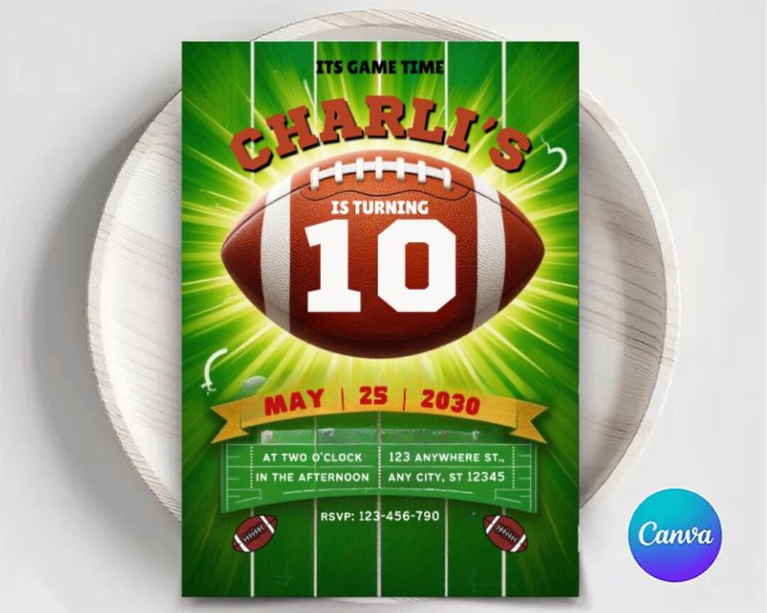 Editable Game Invitation . Editable Invitation , Rugby Gaming ...