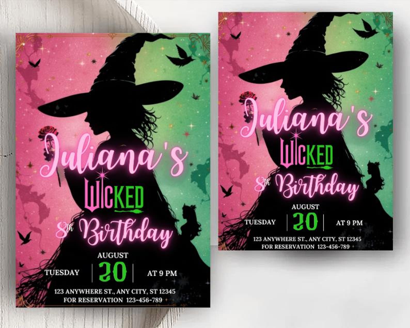 Wicked Birthday Party Invitation, Wicked Party Invitation, WICKED ...