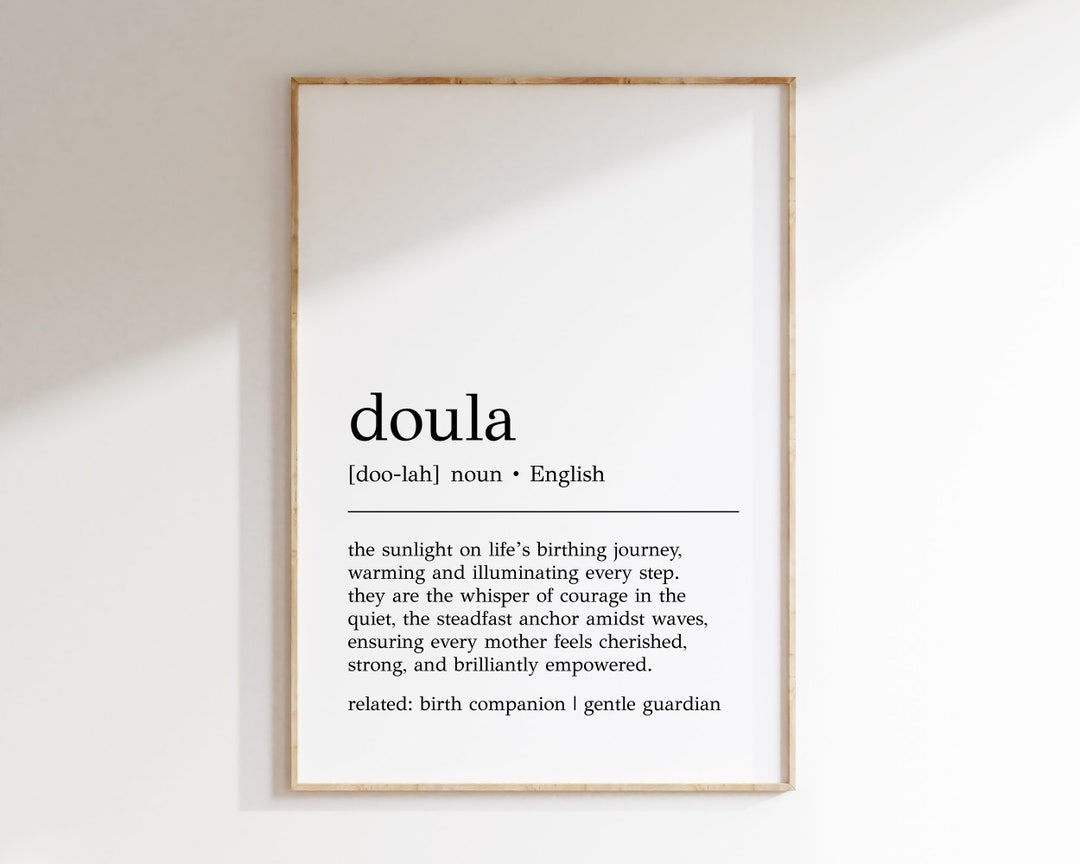 Doula Definition Print | Doula Poster | Doula Gift | Doula Wall Decor ...