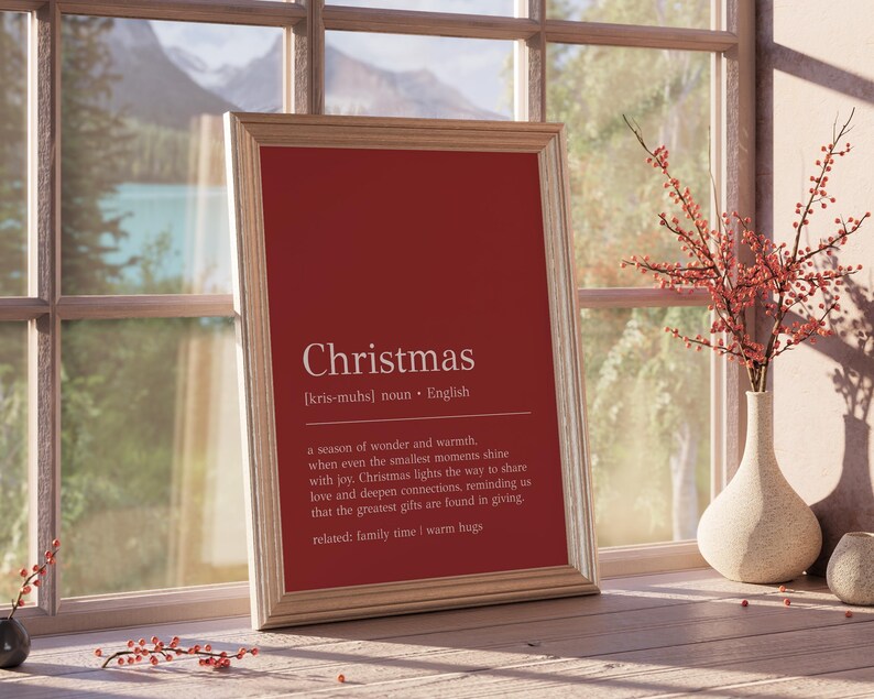 Christmas Definition Print: Holiday Typography Art (digital Download ...