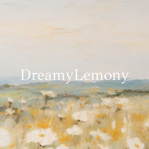 Daisy Field Print | Meadow Painting | Digital Print | Daisy Field Art ...