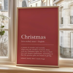Christmas Definition Print: Holiday Typography Art (digital Download ...