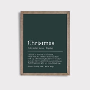 Christmas Definition Print | Holiday Wall Art | Christmas Decor ...