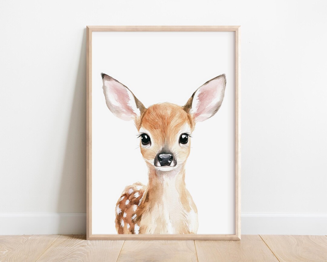 Fawn Nursery Print: Baby Girl or Gender Neutral Art (digital Download ...