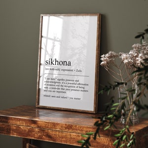 Sikhona Definition Print | Zulu Wall Art | South African Decor ...