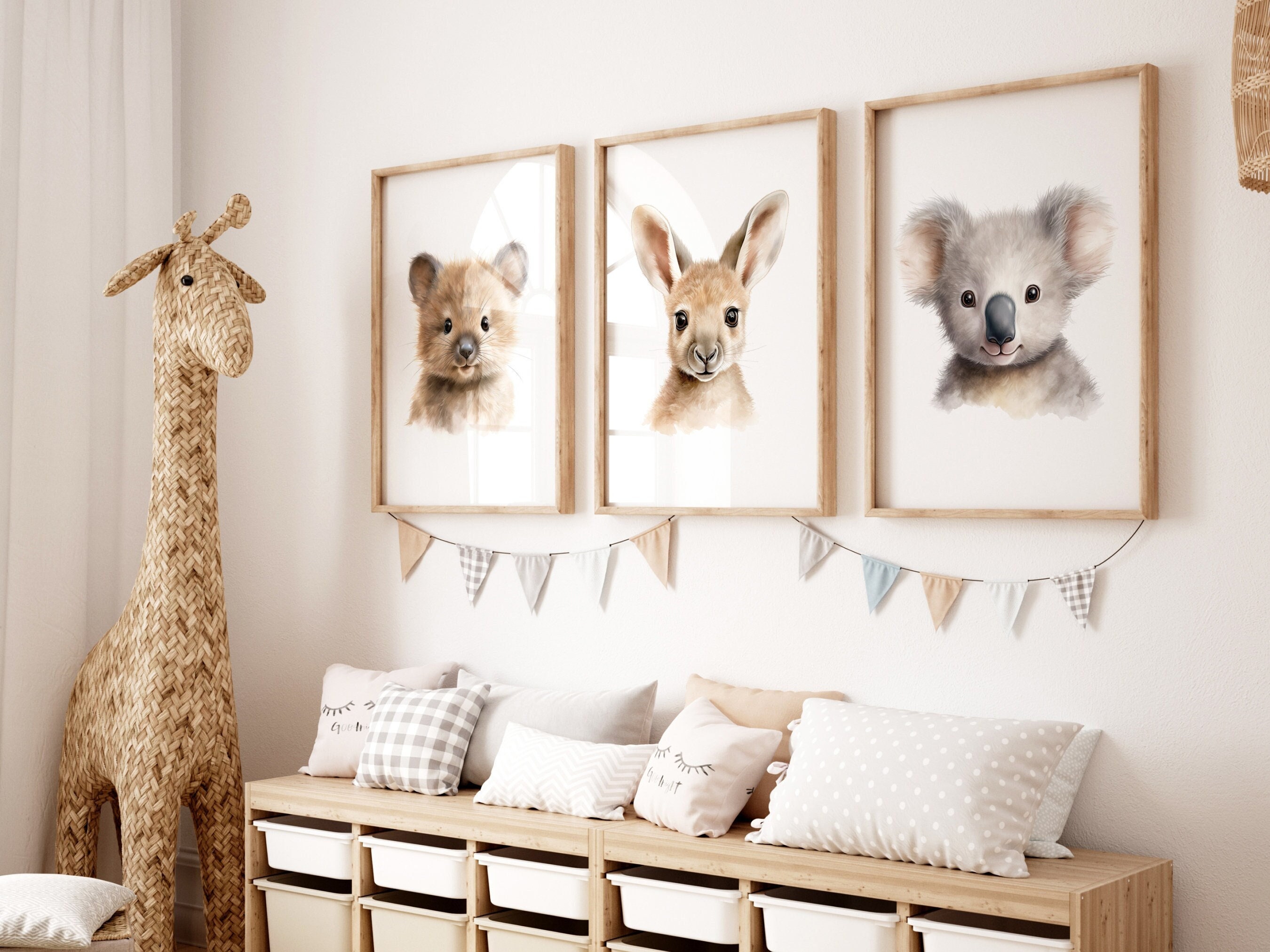 Australian Animal Wall Decor Set of 3 Prints Australian Animal Prints ...