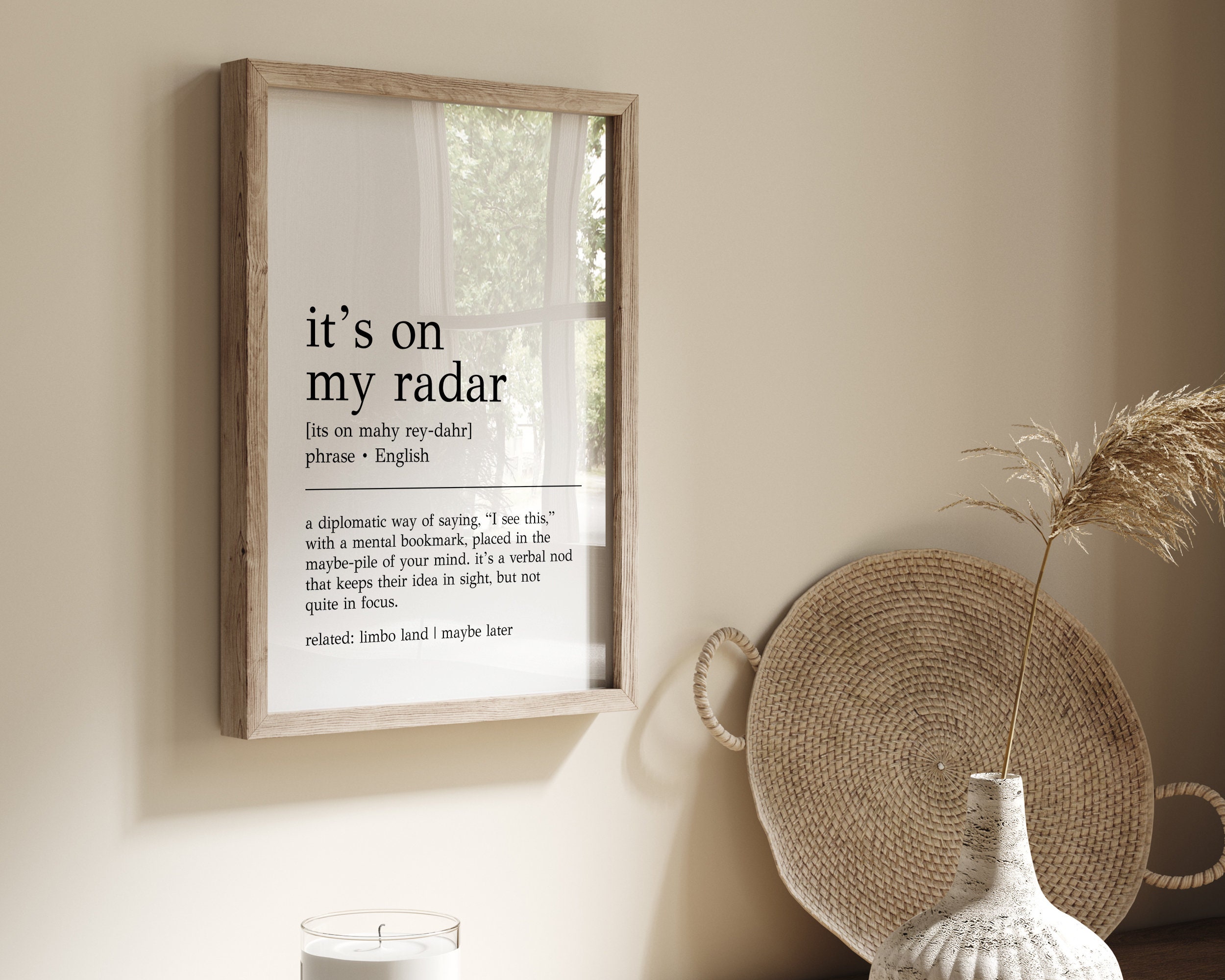 It's on My Radar Definition Print: Funny Office Decor (digital Print ...