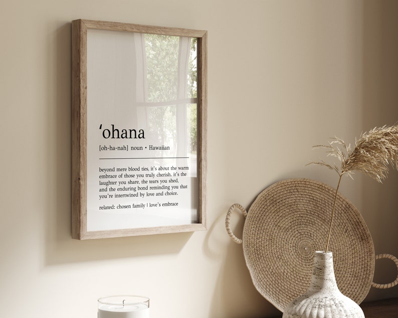 Ohana Definition Print: Hawaiian Family Wall Art (digital Print) - Etsy