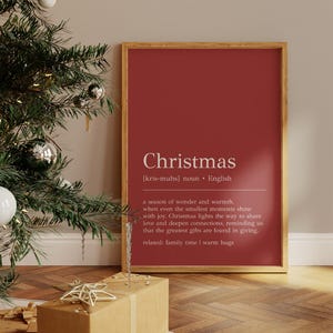 Christmas Definition Print: Holiday Typography Art (digital Download ...