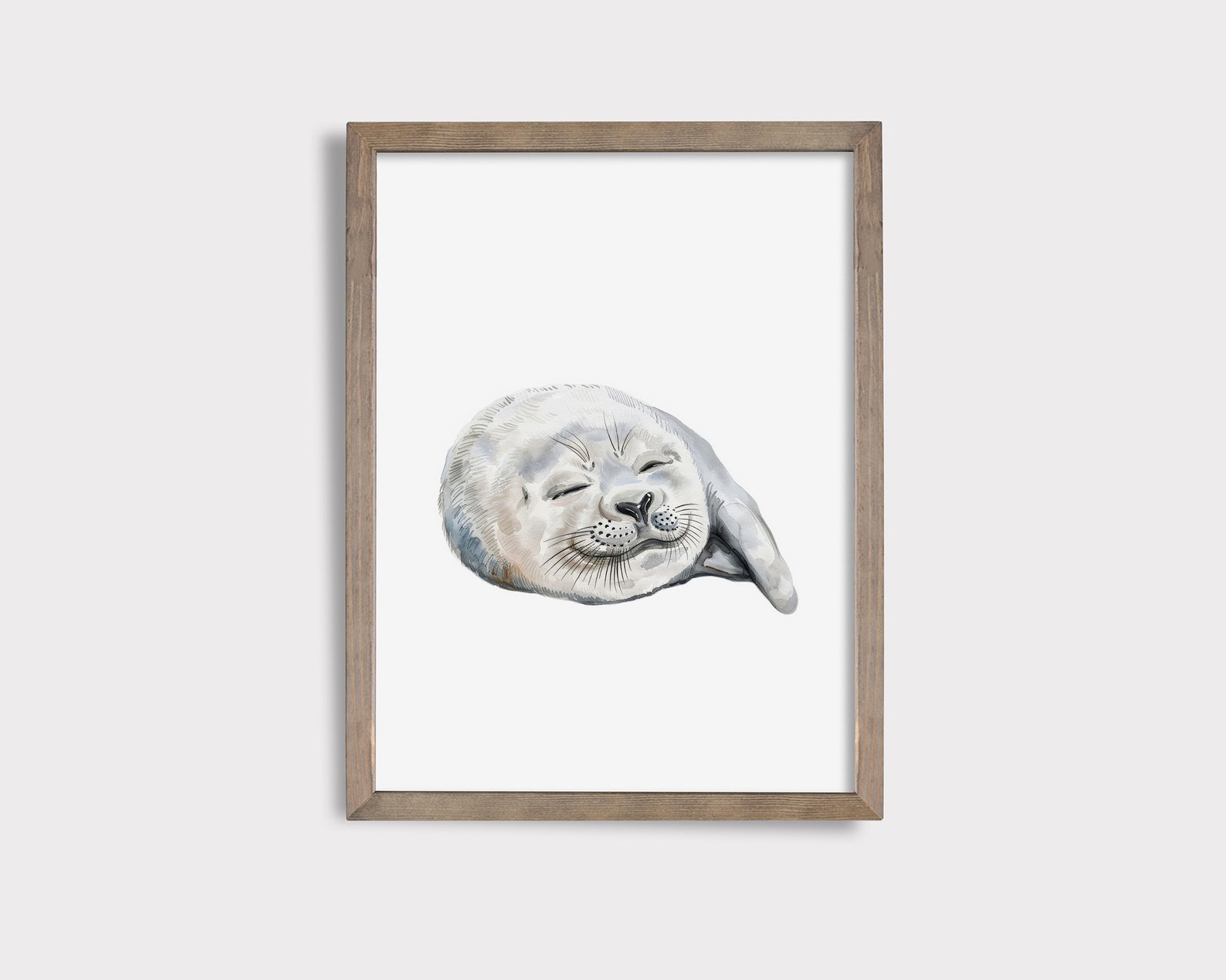 Sleeping Seal Print | Cute Seal Nursery Print | Arctic Nursery Decor ...