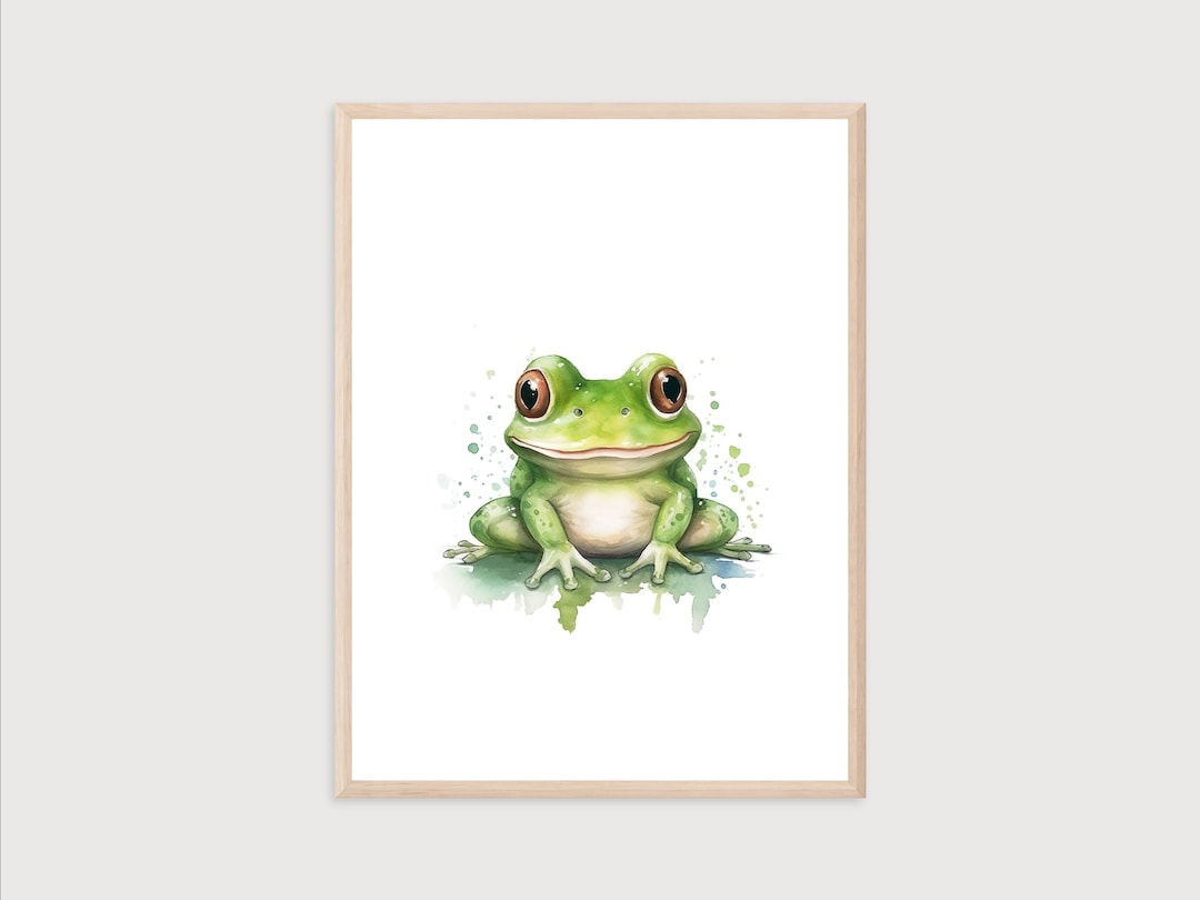 Baby Frog Digital Print | Nursery Decor | Kids Room Wall Art | Nursery ...
