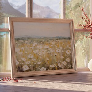 Daisy Field Print | Meadow Painting | Digital Print | Daisy Field Art ...