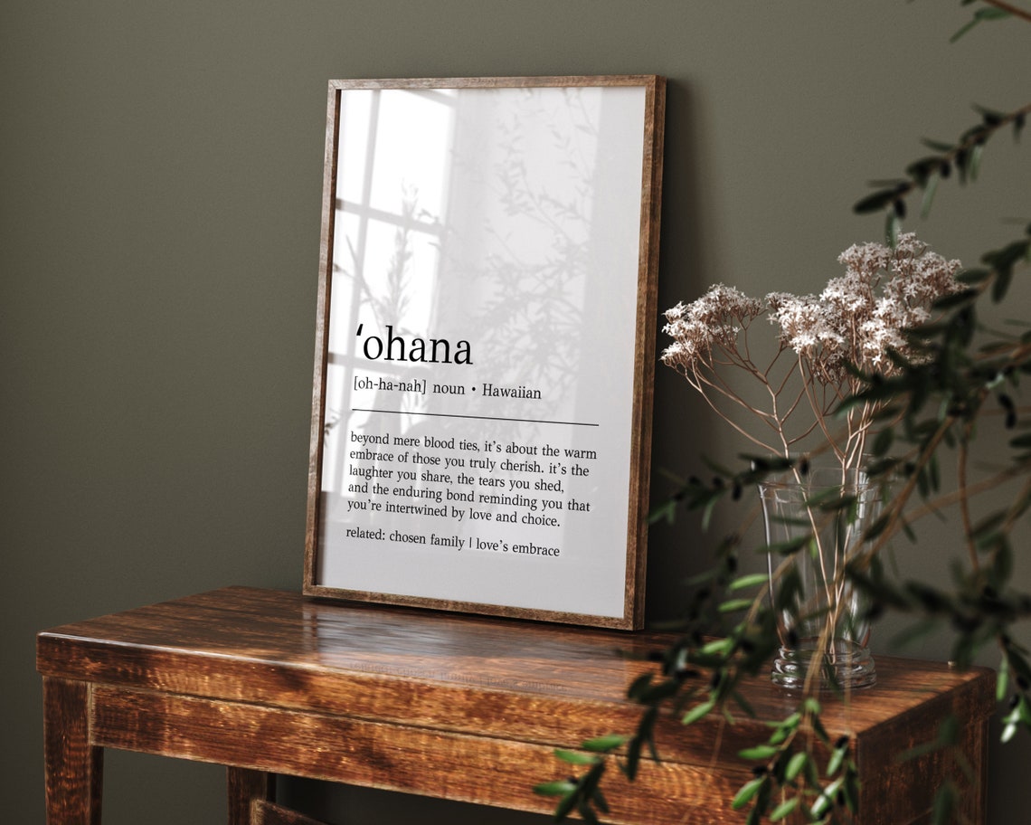 Ohana Definition Print: Hawaiian Family Wall Art (digital Print) - Etsy
