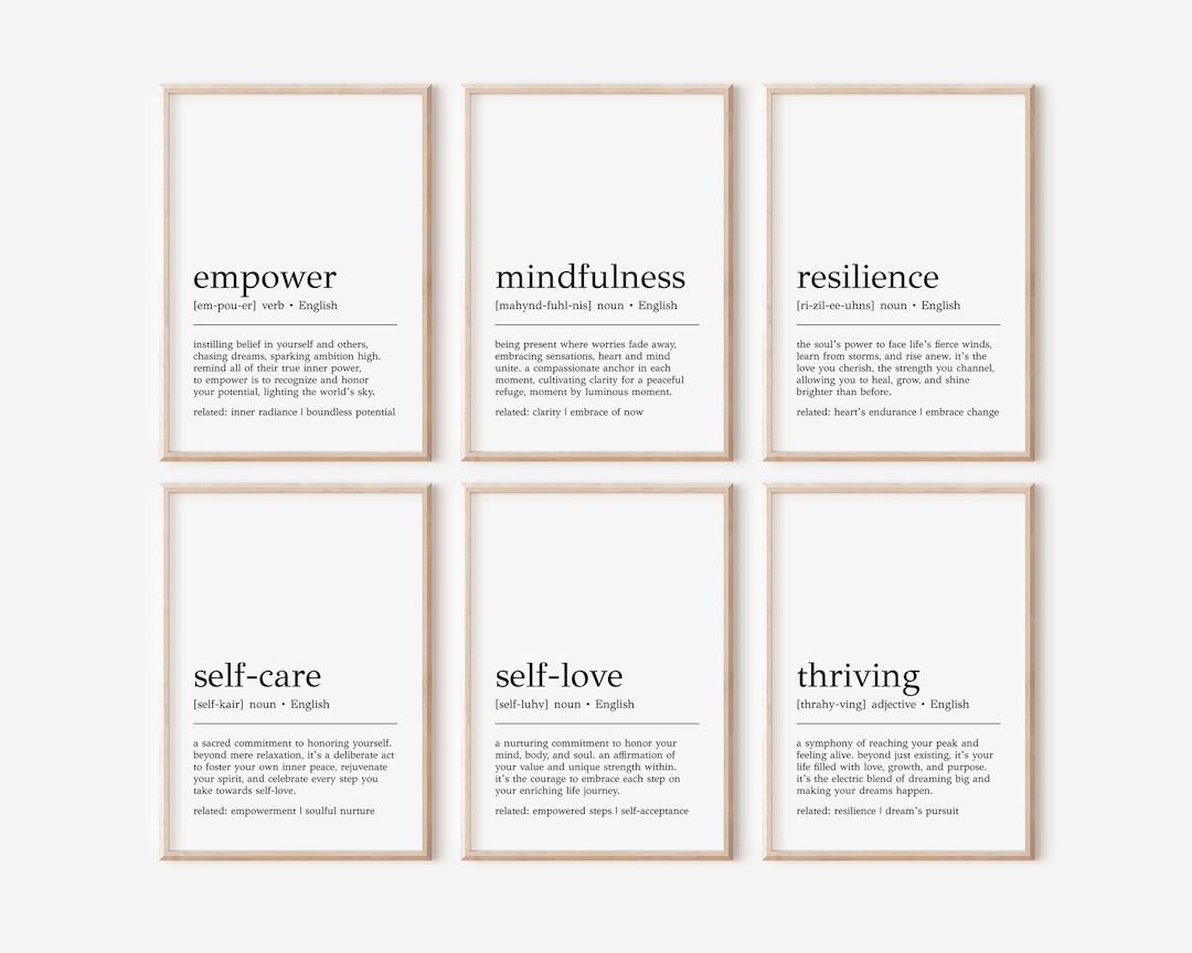 Self Love Wall Art | Set of 6 Prints | Self Love Prints | Self Care ...