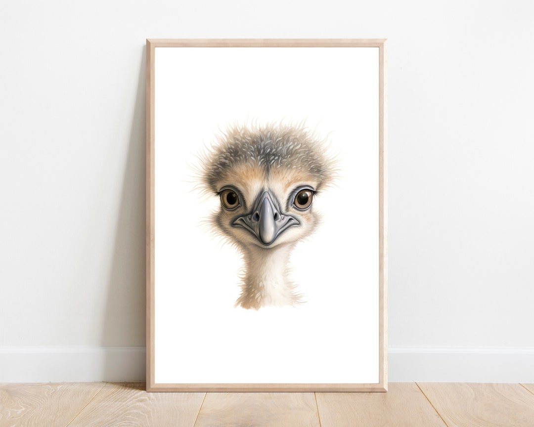 Emu Nursery Print | Australian Animal Nursery Decor | Digital Print ...
