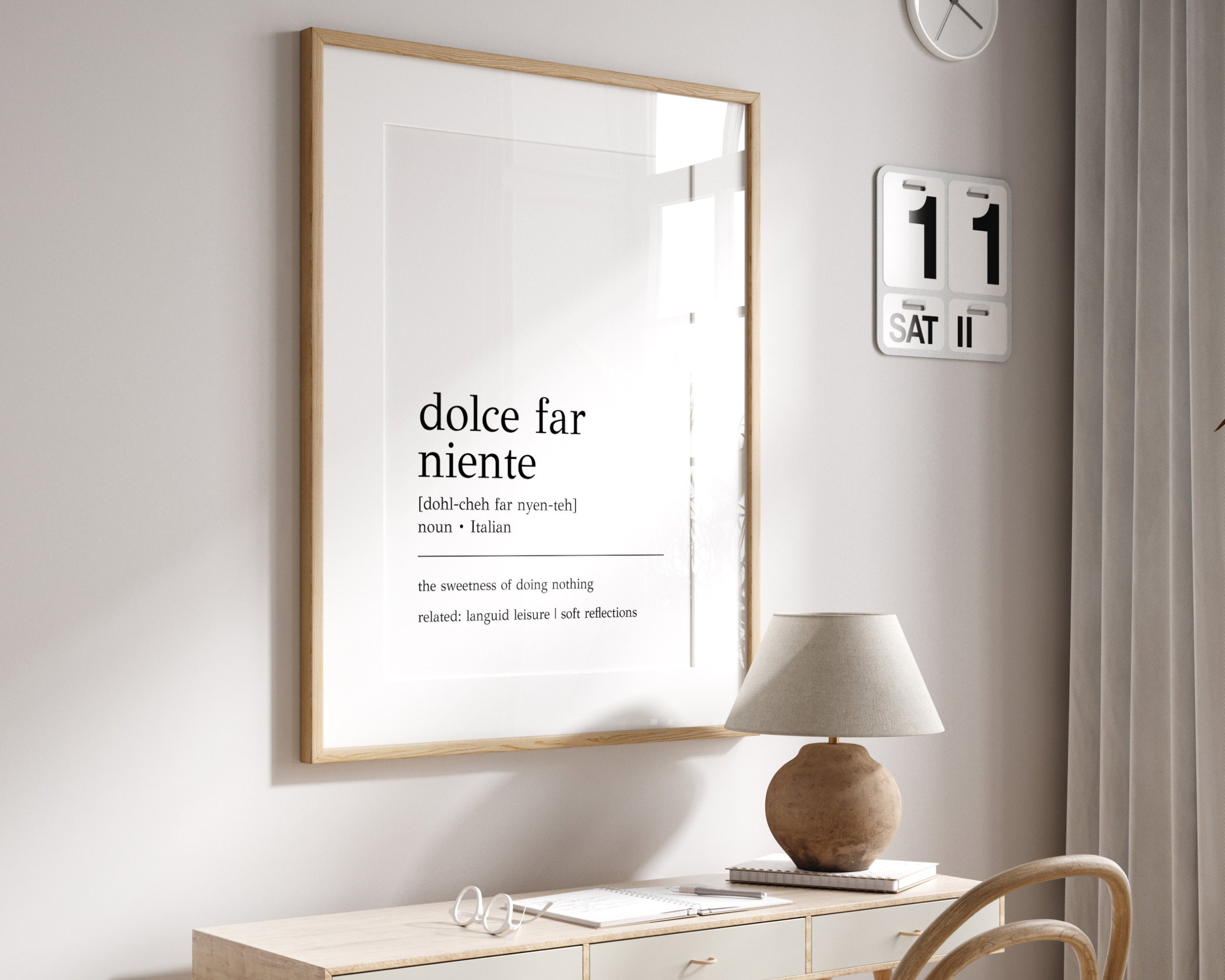 Dolce Far Niente Definition Print Dolce Far Niente Wall Art - Etsy