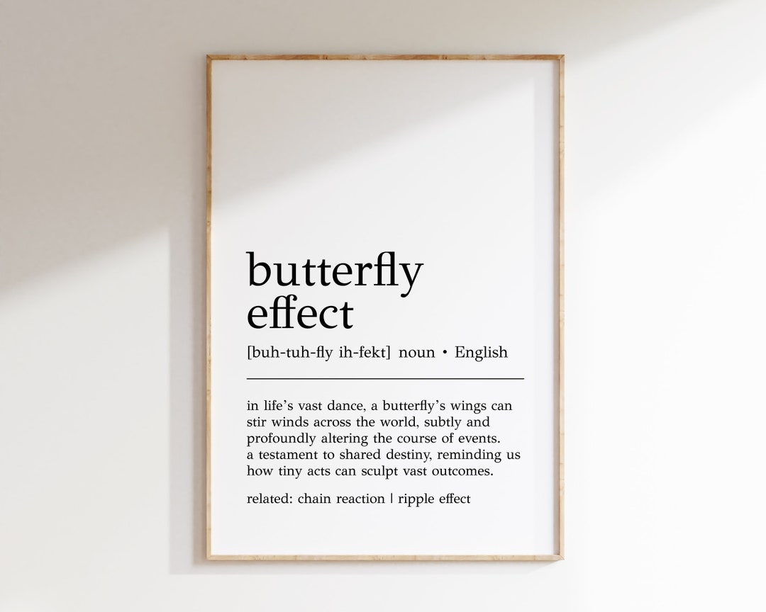 Butterfly Effect Definition Print | Inspirational Wall Art | Butterfly ...