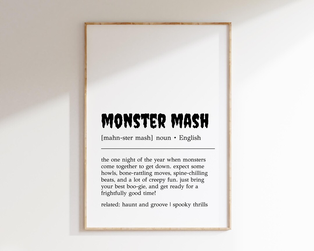 Monster Mash Print | Halloween Decor | Spooky Season | Funny Halloween ...