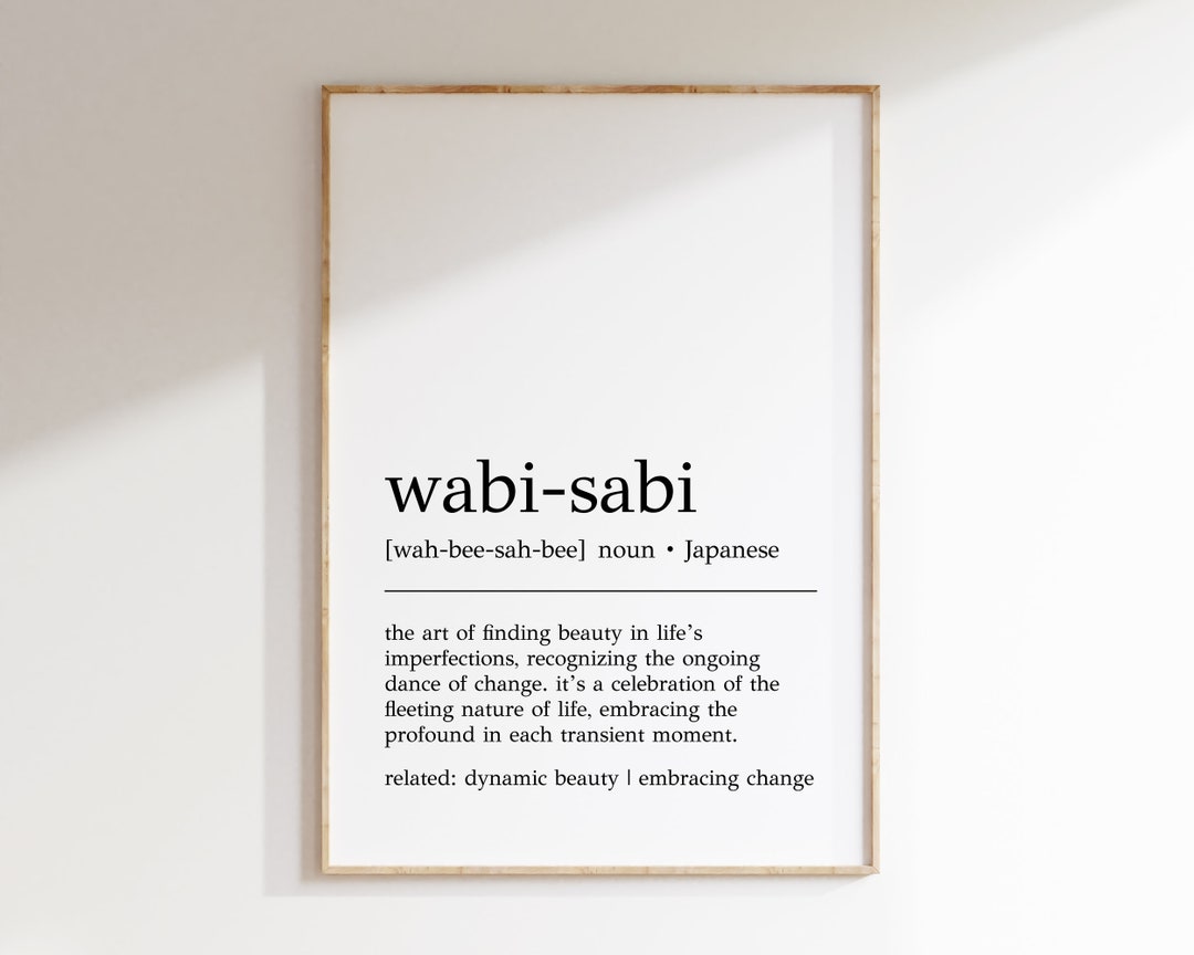 Wabi Sabi Definition Print: Japanese Wall Art (digital Print) - Etsy