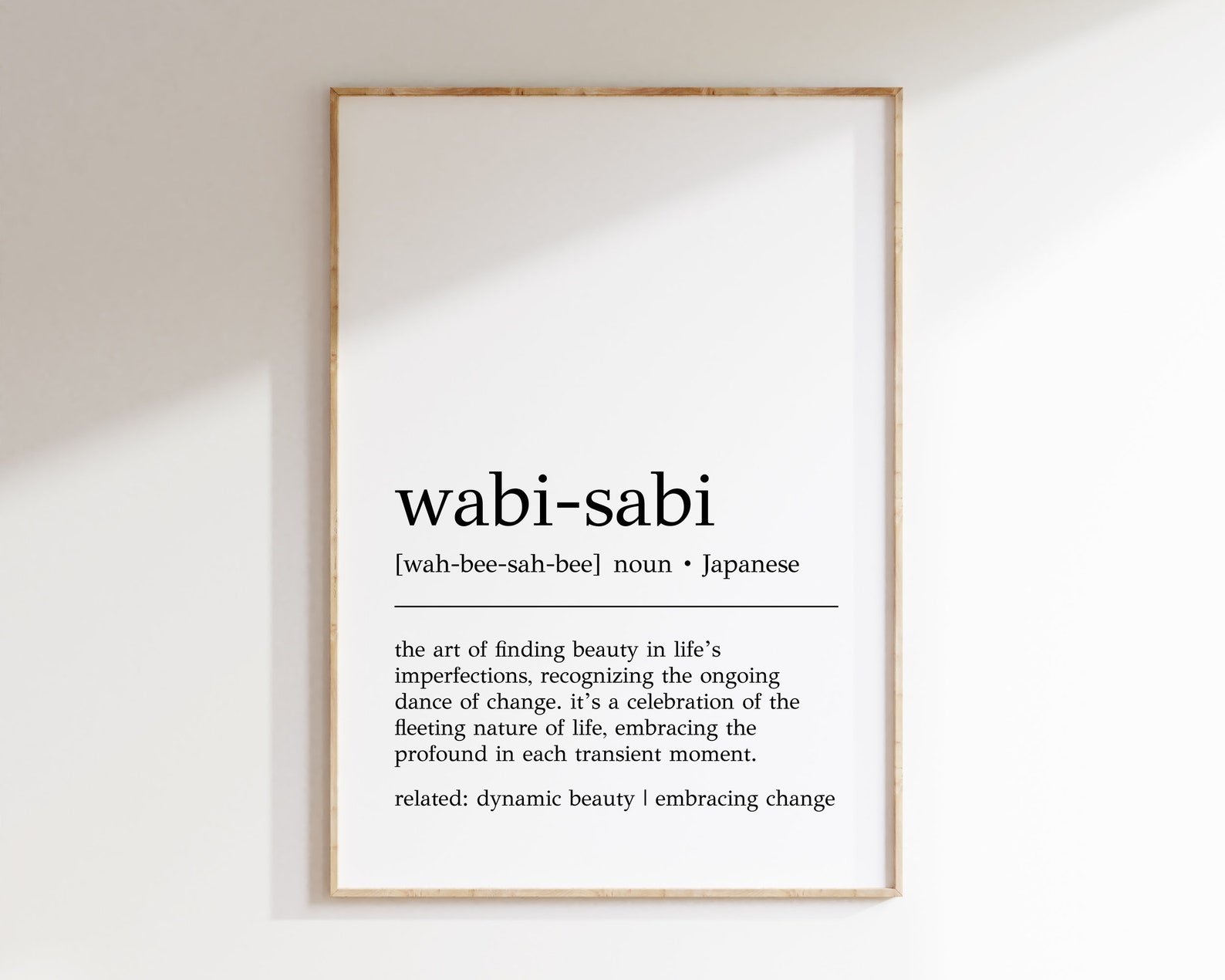 Wabi Sabi Definition Print Wabi Sabi Wall Art Japanese - Etsy Canada