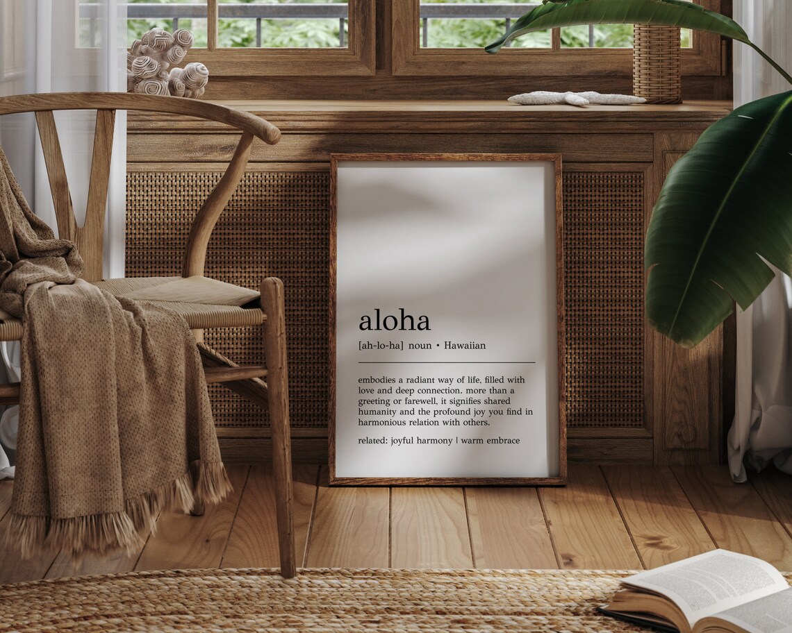Aloha Definition Print: Hawaiian Wall Art (digital Print) - Etsy