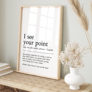 I See Your Point Definition Print: Funny Office Decor (digital Print ...