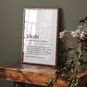 Lokahi Definition Print | Hawaiian Wall Art | Inspirational Decor ...