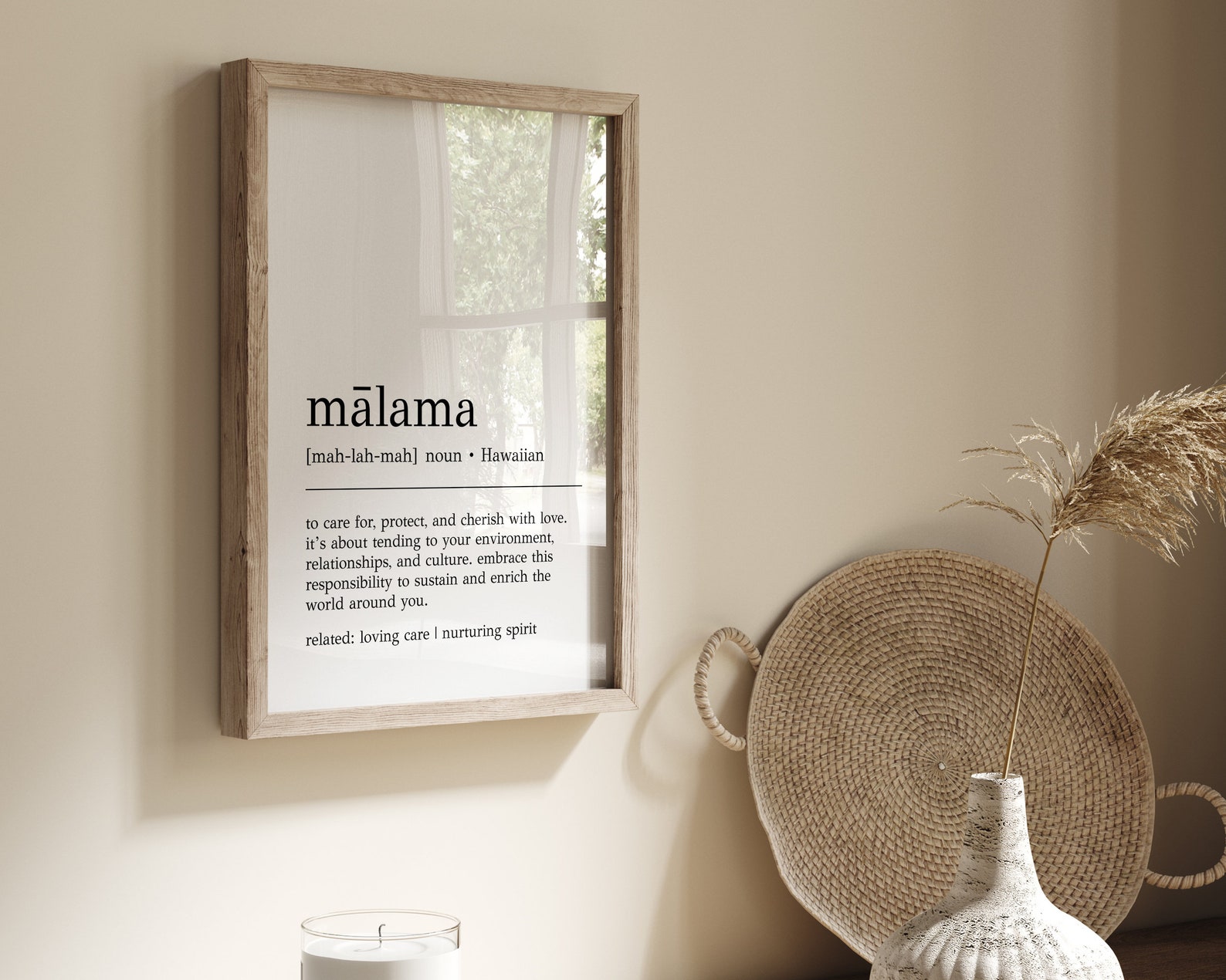 Malama Definition Print: Hawaiian Wall Art (digital Download) - Etsy