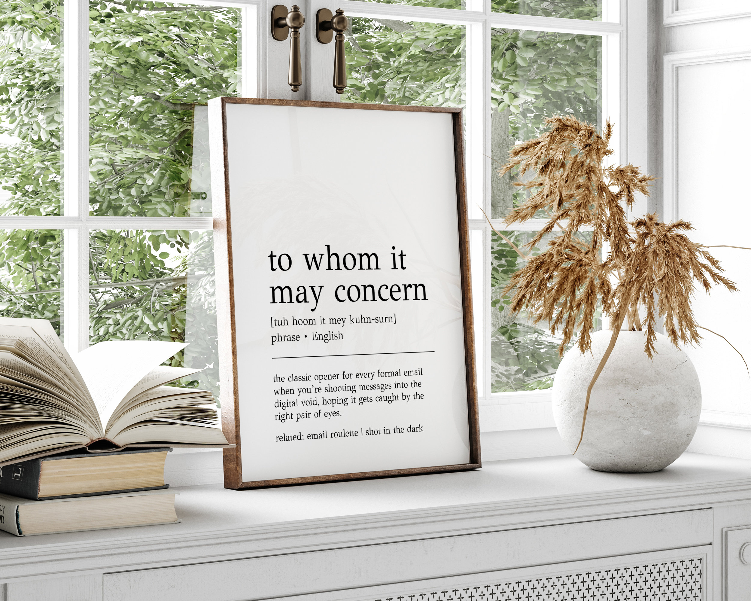 To Whom It May Concern Definition Print Funny Office Decor - Etsy