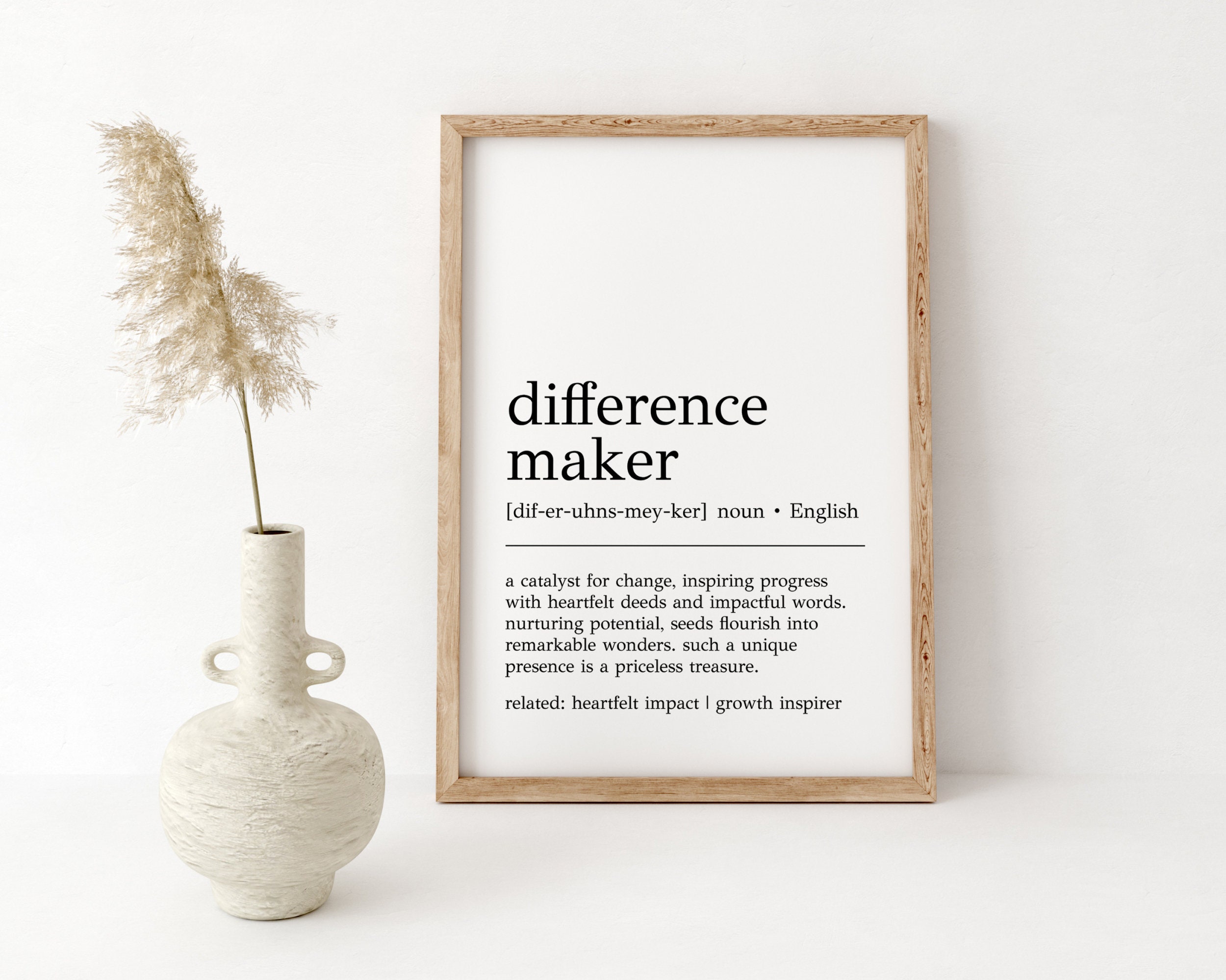 Difference Maker Definition Print Difference Maker Wall Art - Etsy