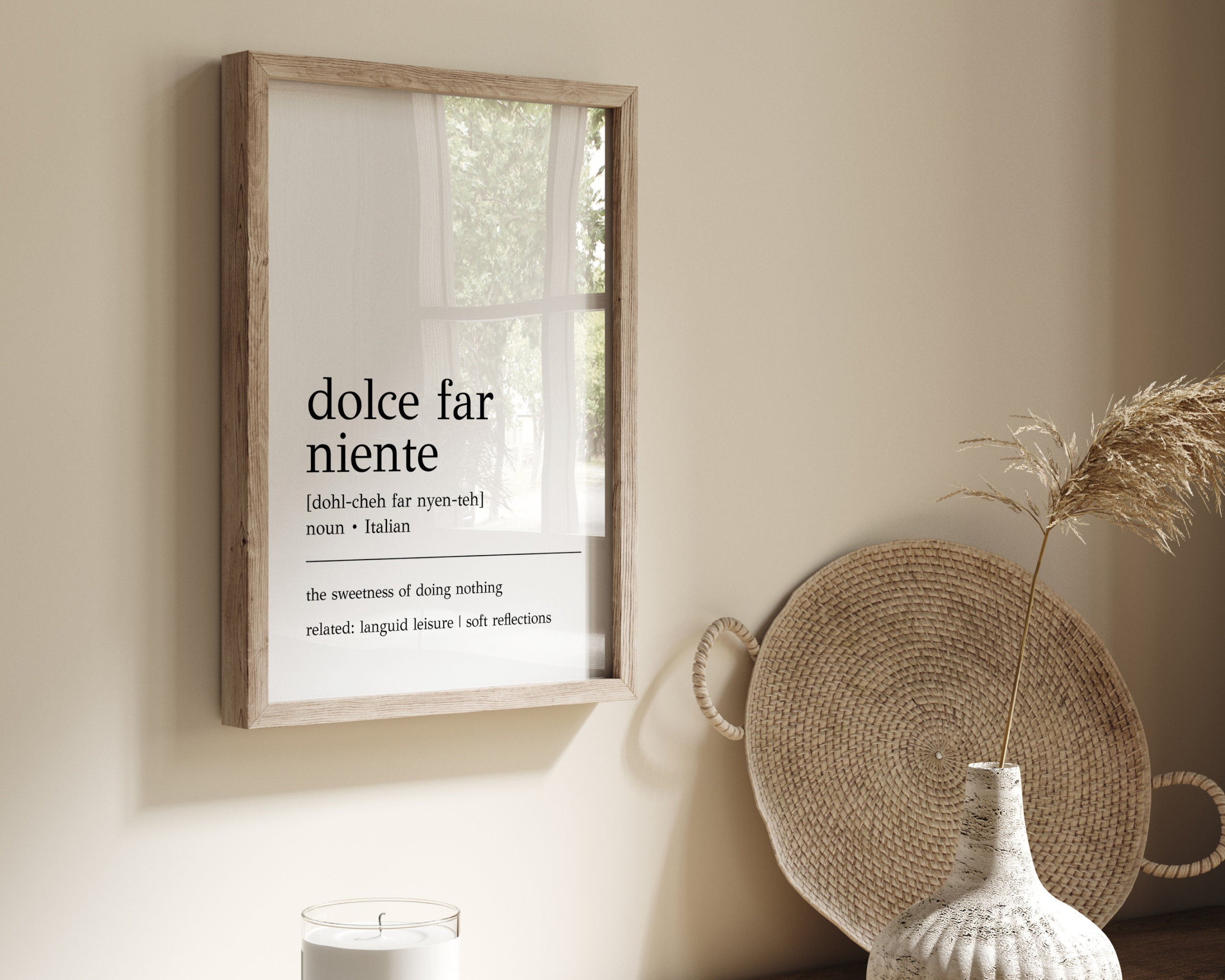 Dolce Far Niente Definition Print Dolce Far Niente Wall Art - Etsy