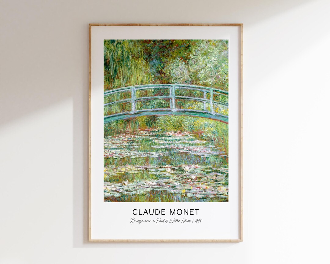 Claude Monet Bridge Over A Pond of Water Lilies Print, Claude Monet ...