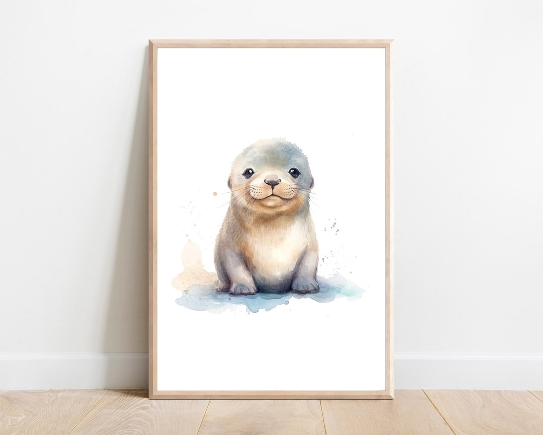 Seal Nursery Print | Arctic Animal Print | Seal Nursery Wall Art | Cute ...