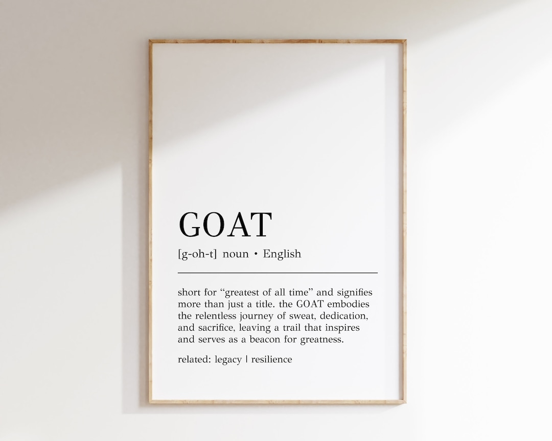 GOAT Definition Print | GOAT Wall Art | Birthday Gift Idea | Gift for ...