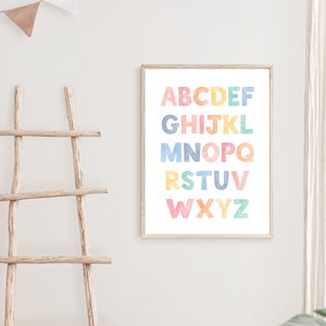 Rainbow Alphabet and Numbers Posters | Set of 2 Educational Prints ...