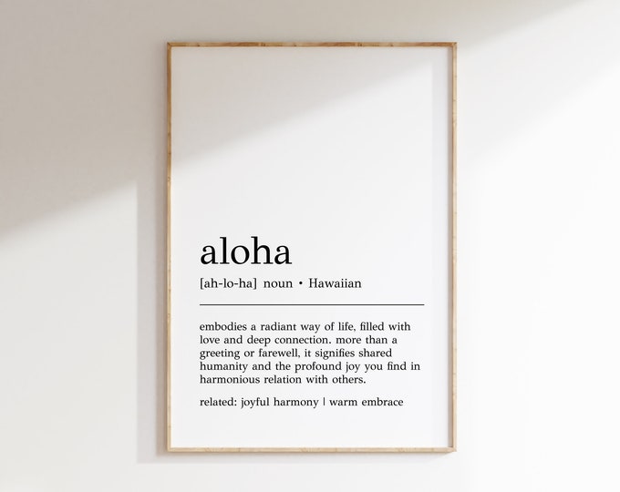Aloha Poster I Printable Poster HD I INSTANT DOWNLOAD I Hawaiian Poem I ...