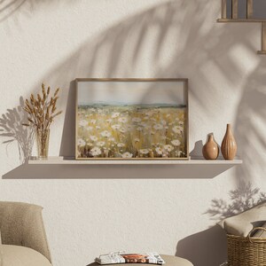 Daisy Field Print | Meadow Painting | Digital Print | Daisy Field Art ...