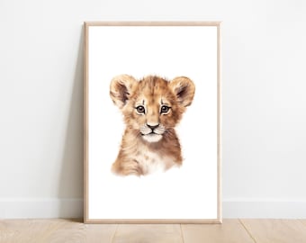 Lion Print - Etsy