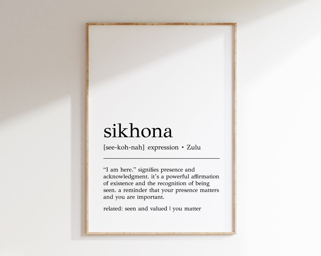 Sikhona Definition Print | Zulu Wall Art | South African Decor ...