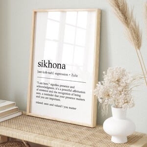 Sikhona Definition Print | Zulu Wall Art | South African Decor ...