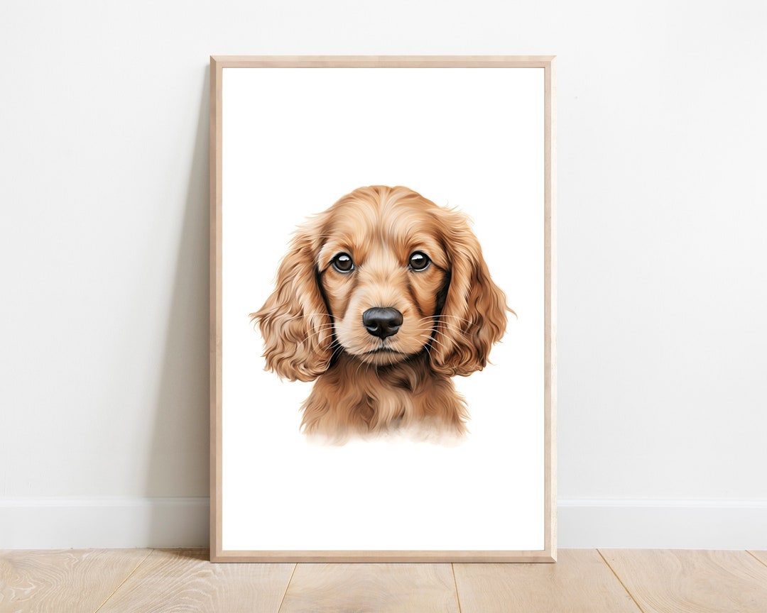 Cocker Spaniel Nursery Print | Dog Nursery Decor | Baby Cocker Spaniel ...