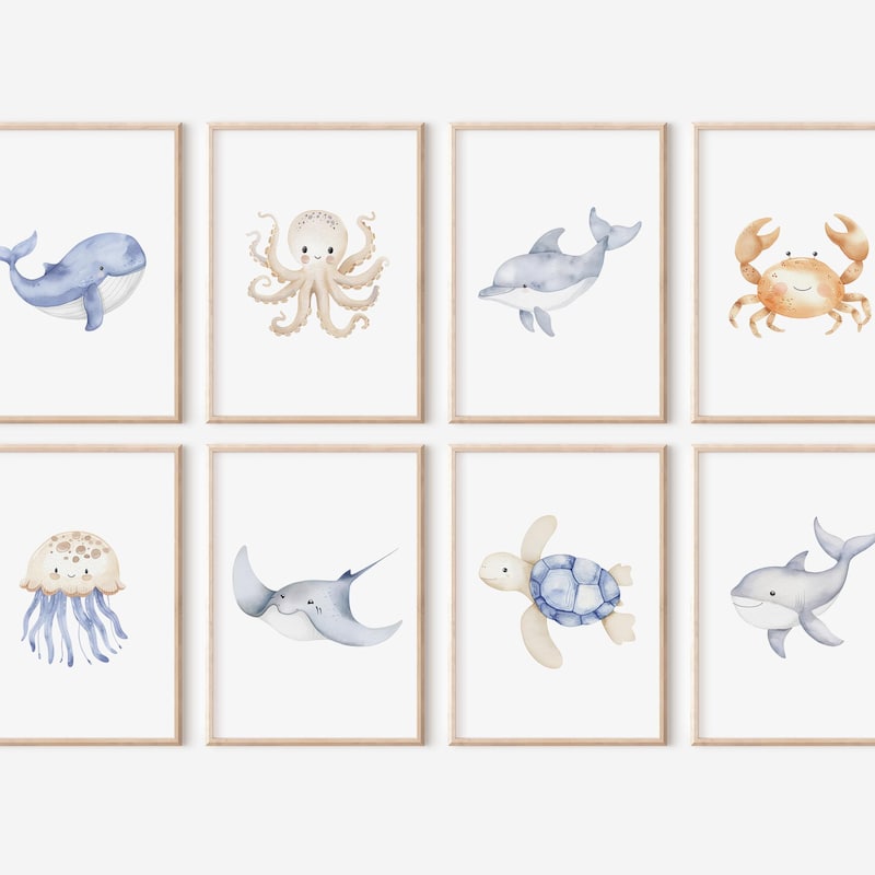 Sea Animals Print - Etsy