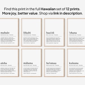 Aloha Definition Print | Hawaiian Wall Art | Aloha Poster | Aloha Wall ...