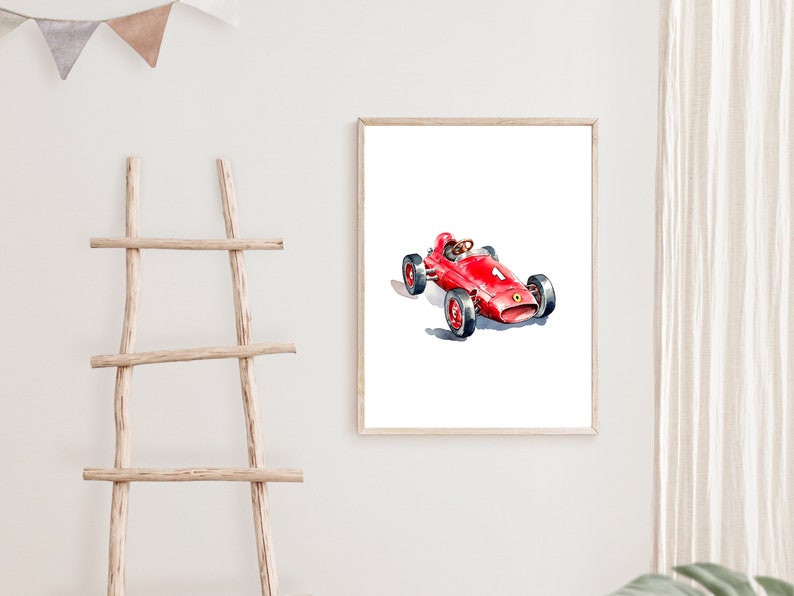 Race Car Prints Set of 3 Prints Digital Print Race Car - Etsy