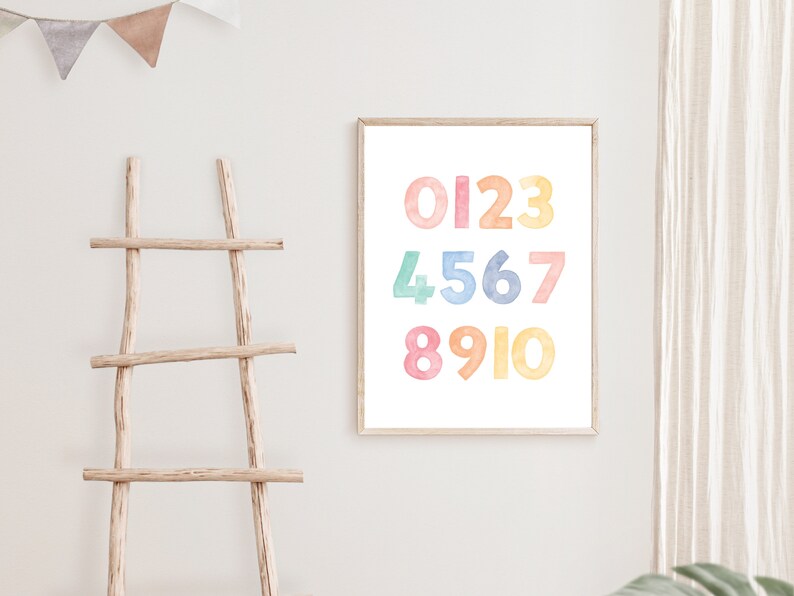 Rainbow Alphabet and Numbers Posters Set of 2 Educational - Etsy