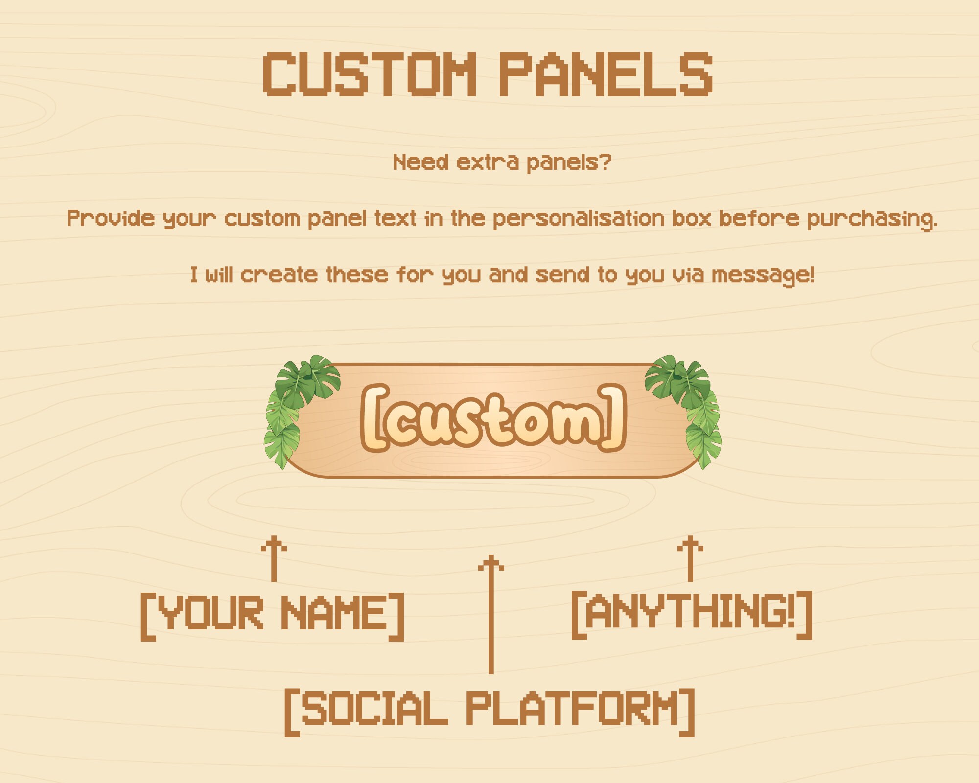 Cute Twitch Panels | Cottagecore Twitch Panels | Cozy Plants Aesthetic ...