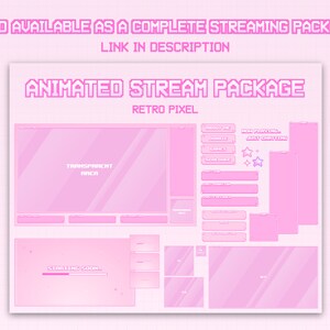 Animated Cozy Twitch Stream Screens Retro Pixel Pink - Etsy