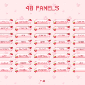 Animated Cozy Twitch Overlay Stream Package | Cute Kawaii Strawberry ...