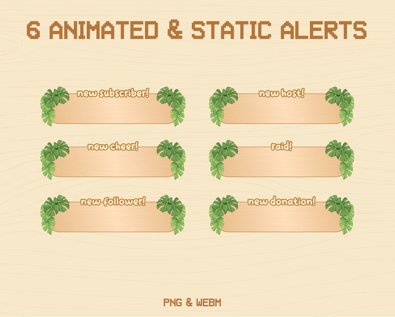 Animated Twitch Stream Alerts Twitch Animated Alert Cottagecore Twitch ...